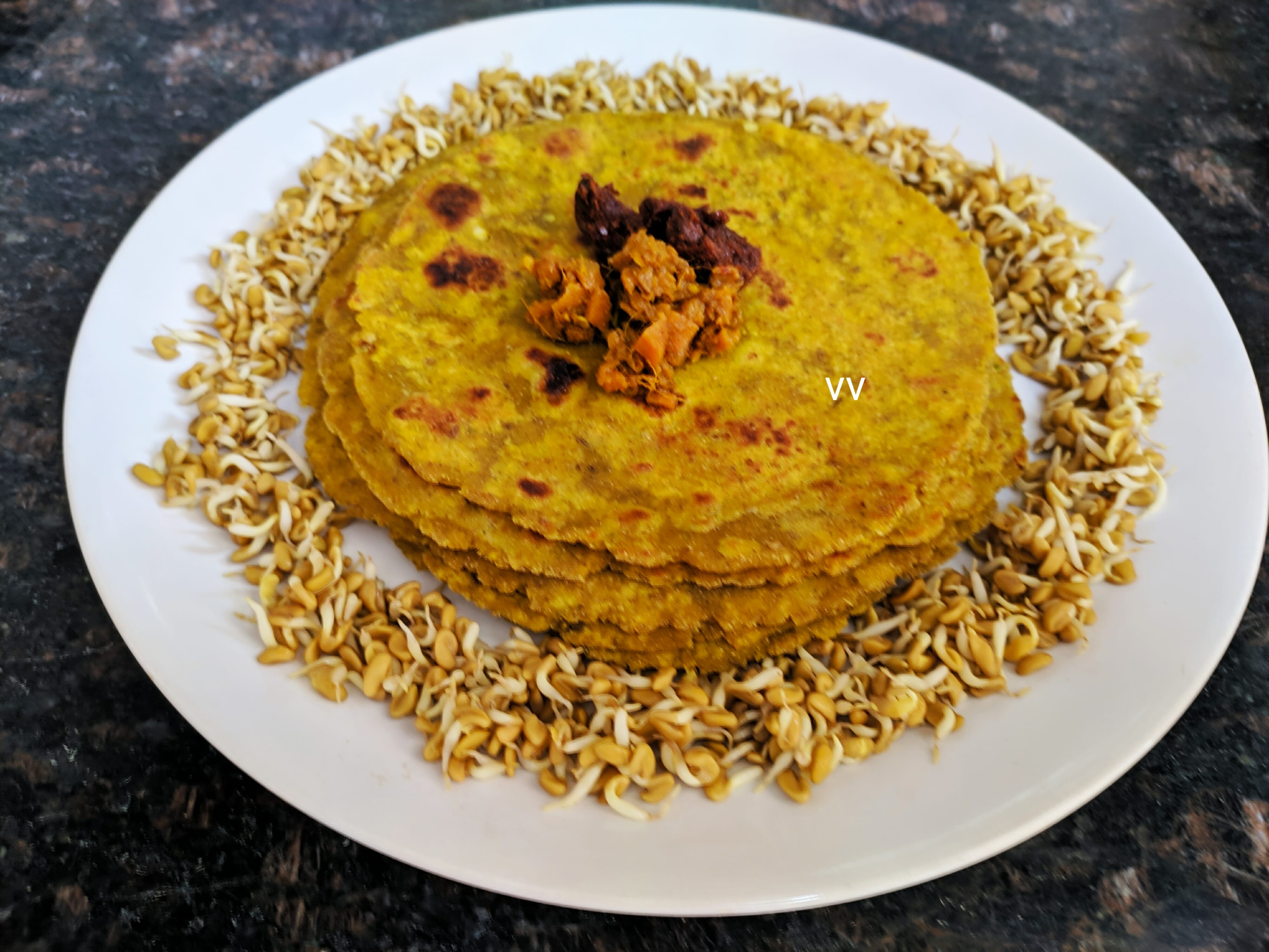 Sprouted Methi Paratha | The Millet Table